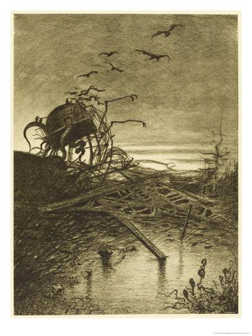 The War of the Worlds a Wrecked Martian Handling- Machine Giclee Print ...