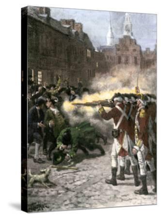 'British Soldiers Shooting Four Civilians in the Boston Massacre, c ...