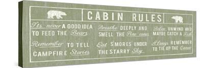 'Cabin Rules Panel' Stretched Canvas Print - The Vintage Collection ...