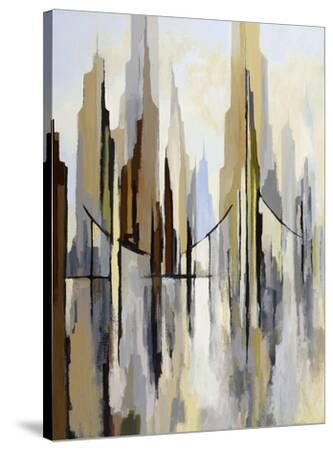 'City Bridge (left)' Stretched Canvas Print - Gregory Lang | Art.com