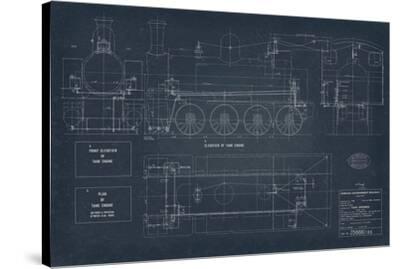 'Diagram for Tank Engines I' Stretched Canvas Print - The Vintage ...