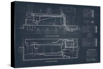 'Diagram for Tank Engines II' Stretched Canvas Print - The Vintage ...