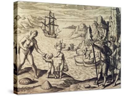 'Dutch Captain Sebalt De Weert Landing on the Coast of Guiana, from ...