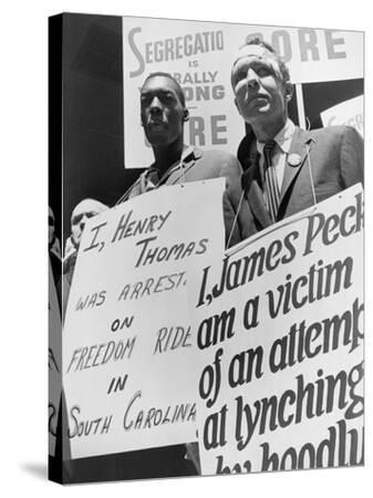 'Freedom Riders James Peck and Henry Thomas Protest at NYC Bus Terminal ...