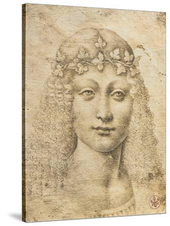 Giovane Bacco Stretched Canvas Print Leonardo Da Vinci