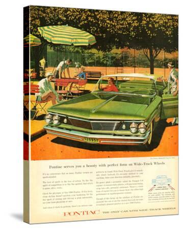 'GM Pontiac - Wide Track Wheels' Stretched Canvas Print | Art.com