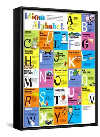 'Idiom Alphabet' Framed Canvas Print | Art.com