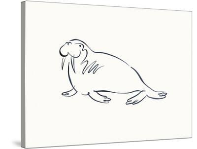 'Linear Sketch - Walrus' Stretched Canvas Print - Clara Wells | Art.com