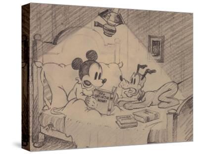 'Mickey Plays Papa, 1934' Stretched Canvas Print | Art.com