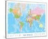 'Modern Map of the World' Stretched Canvas Print | Art.com
