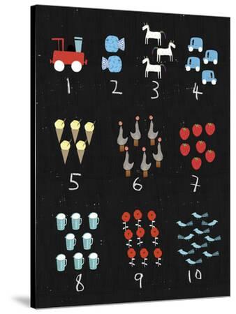 'Nifty Numbers - Add' Stretched Canvas Print - Lisa Stickley | Art.com