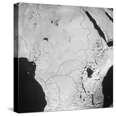 'Orographical Map of the Congo Basin and Sahara Desert' Photographic ...