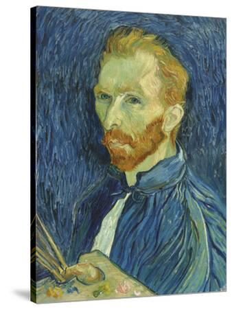 'Self Portrait, 1889 - With Paint Palette' Stretched Canvas Print ...