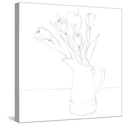 Sketchbook Vase Fresh Stretched Canvas Print Kristine Hegre