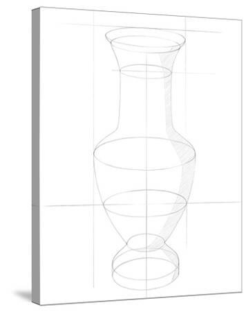 'Sketched Perspective - Shape' Stretched Canvas Print - Kristine Hegre ...