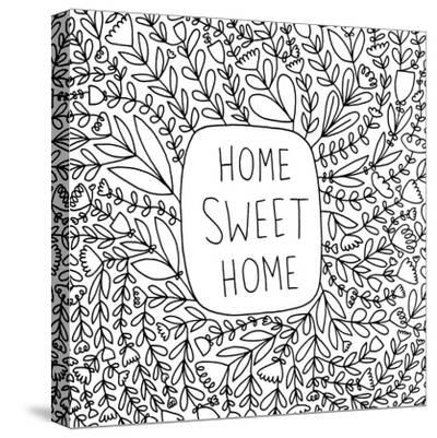 'Sweet Floral Home' Stretched Canvas Print - Virginia Kraljevic | Art.com