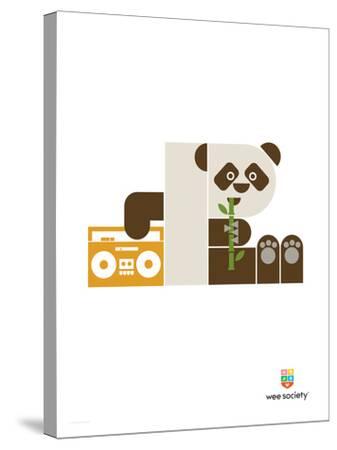 'Wee Alphas, Polly the Panda' Stretched Canvas Print - Wee Society ...