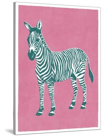 'Zany Zebra' Stretched Canvas Print - Clara Wells | Art.com
