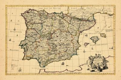 '1710, A correct map of Spain and Portugal according to the newest ...