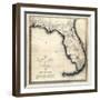 '1823, Florida State Map, Florida, United States' Giclee Print | Art.com