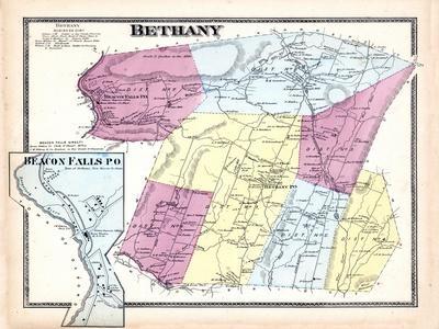 '1868, Bethany, Beacon Falls Town, Connecticut, United States' Giclee ...