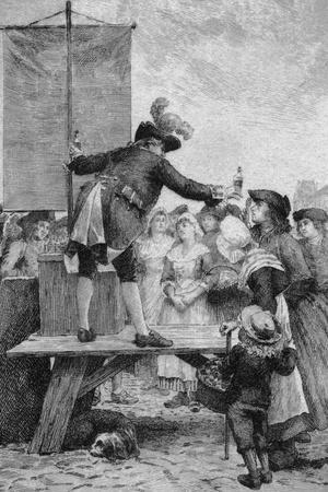 '18Th Century Quack Salesman Selling Potions to Citizens' Giclee Print ...