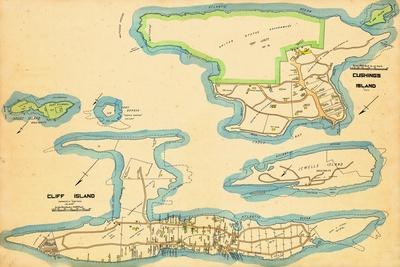'1914, Cliff Island, Cushings Island, Maine, United States' Giclee ...