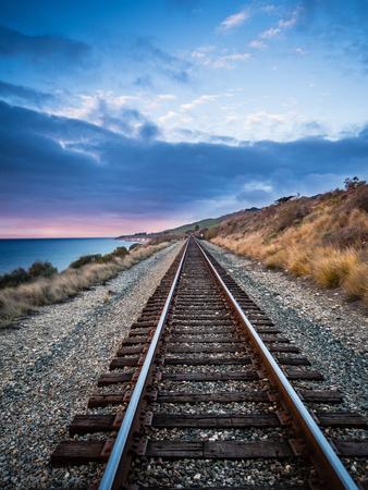 'A Beautiful View Of The Train Tracks Along The Santa Barbara Coastline ...