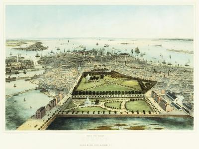 'A Bird's Eye View of Boston, 1850' Giclee Print - John Bachman | Art.com