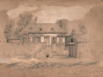 A Countryhouse in France, 1900 (Drawing) Giclee Print | Art.com