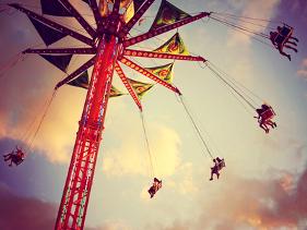 'A Fair Ride Shot with a Long Exposure at Dusk Toned with a Retro ...