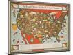 'A Food Map of the United States' Giclee Print | Art.com