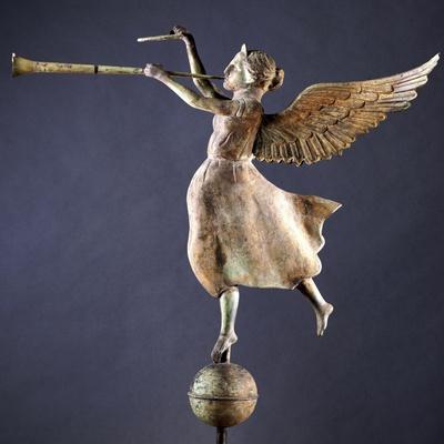 'A Gilded and Molded Copper Weathervane of the Angel Gabriel, American ...