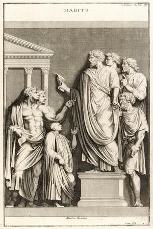 'A Roman Orator Stands Speaking in the Forum, Supported by Some But ...