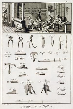 'A Shoe and Bootmaker and Their Tools' Giclee Print | Art.com