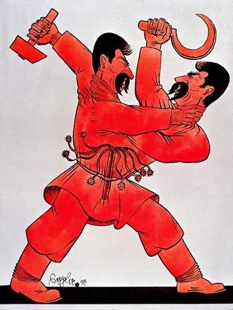 A Two-Headed Stalin Tearing Russia Apart, 1937 Giclee Print | Art.com