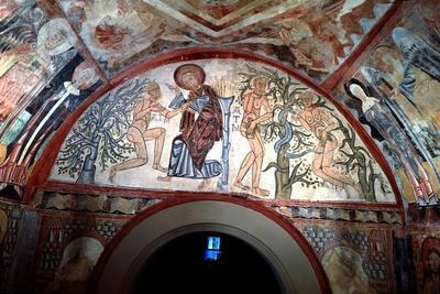 Adam and Eve, mural paintings from the Chapel of the Vera Cruz in ...