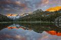 'Alpine tarn, Tuolumne Meadows sunrise, Yosemite National Park ...
