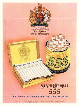 Advert for 'State Express 555' Cigarettes Giclee Print | Art.com