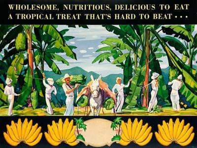 'Advertisement for Bananas' Giclee Print | Art.com