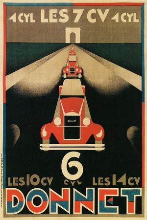'Advertisement for Donnet, French Automotive Pioneer' Giclee Print ...