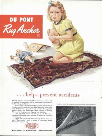 'Advertisement for Dupont Rug Anchor, from the 'Dupont Magazine', April ...