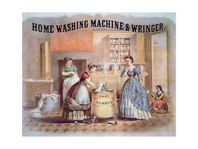 'Advertisement for the Home Washing Machine and Wringer, C.1869' Giclee ...