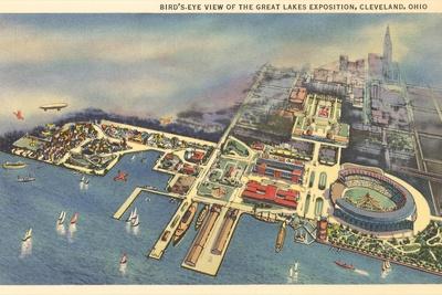 'Aerial View, Great Lakes Exposition, Cleveland, Ohio' Art Print | Art.com