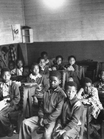 'African-American Children in Segregated School Classroom' Photographic ...