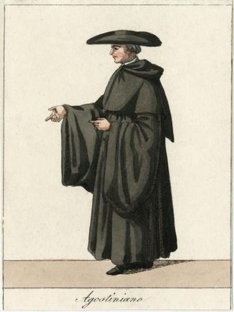 'Agostiniano - Monk of St Augustine, in His Indoor Habit' Art Print | Art.com