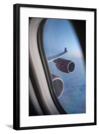 'Airbus A340 Aircraft, View Out of the Window with Engine and Wing ...