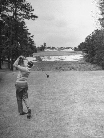 'Golfer Herman Keiser Hitting Drive on 367 Yard Second Hole During ...
