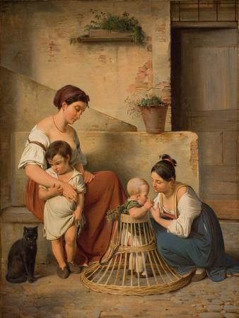 'A Roman Street Scene, 1833 (Oil on Canvas)' Giclee Print - Albert ...