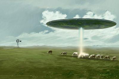 'Mysterious Phenomene: a Flying Saucer (Alien or UFO or Ufo) Removing a ...
